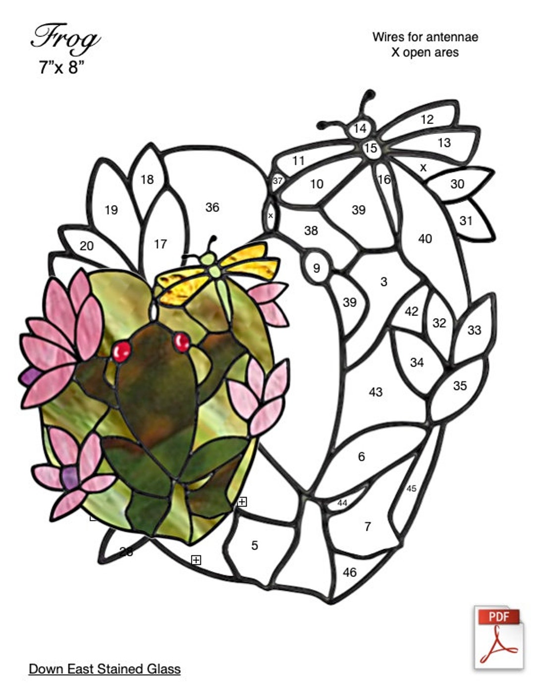 Frog Stained Glass Pattern - Etsy