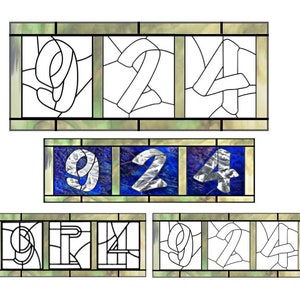 Custom Stained Glass Address Pattern - Etsy