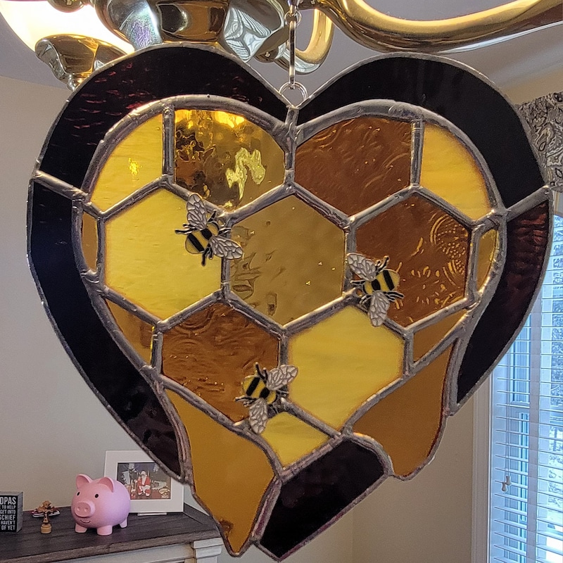 Honeycomb Stained Glass - Etsy