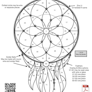 Dreamcatcher Hoop Stained Glass Pattern - Etsy