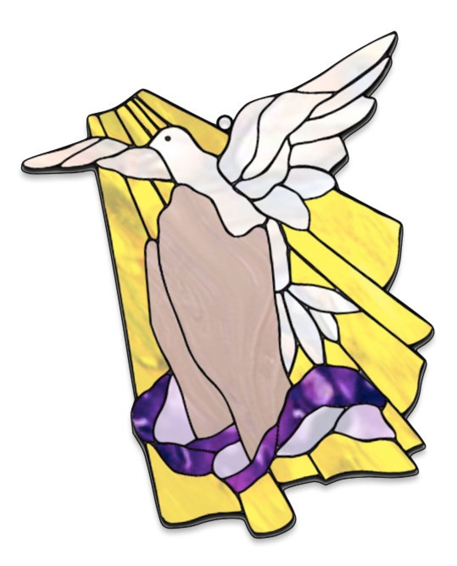 Ascending Dove Stained Glass Pattern PDF - Etsy