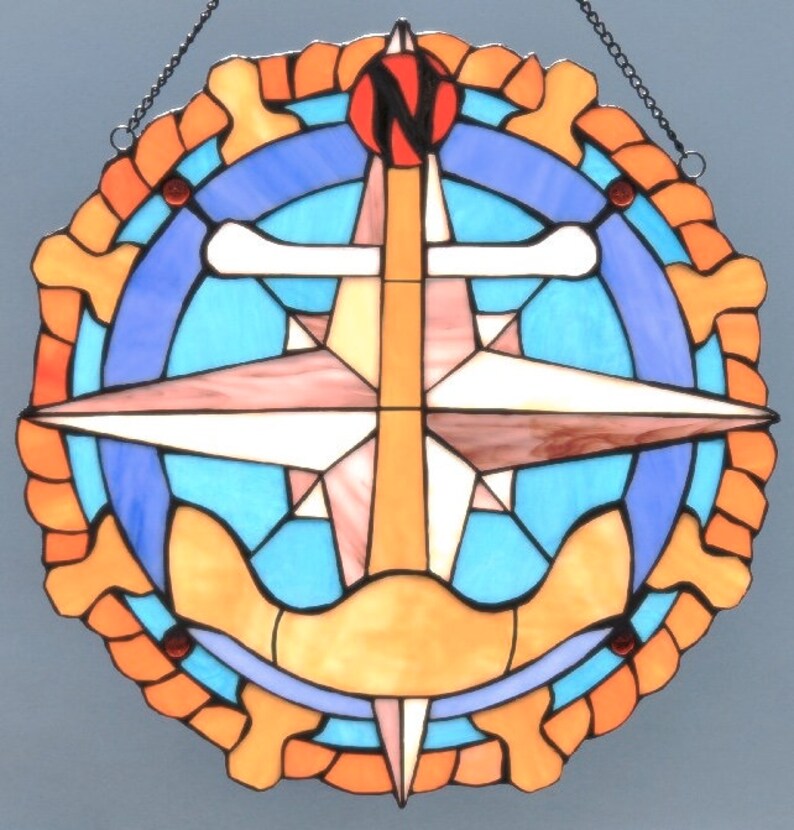 Nautical Round Stained Glass Pattern - Etsy