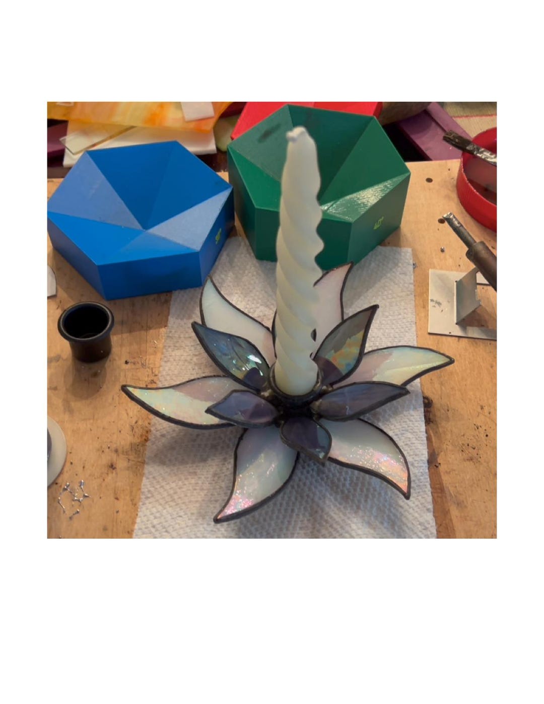 Candlestick Succulent~ Starfire Stained Glass Templates - Etsy