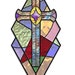 Old World Cross Diamond Stained Glass Pattern - Etsy