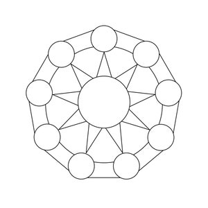 Celestial Nonagon Solar System Stained Glass Pattern - Etsy