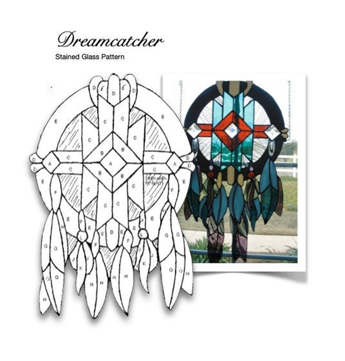 Dream Catcher Stained Glass Pattern | Etsy