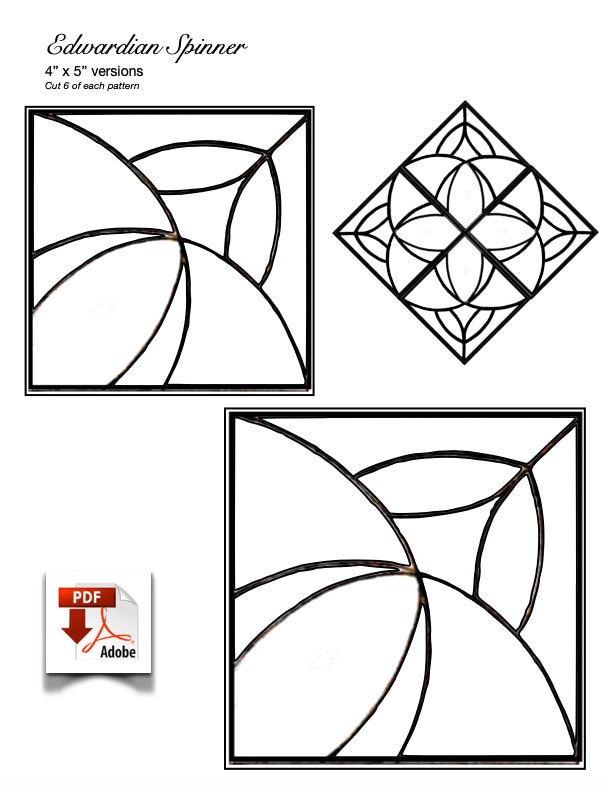 Edwardian Spinner Stained Glass Pattern - Etsy