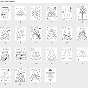 15 Lamp Stained Glass Pattern Pack - Etsy