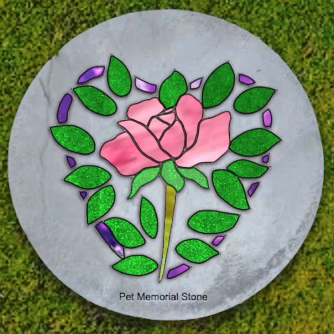 Heart and Rose Pattern for 14" Stepping Stone - Etsy