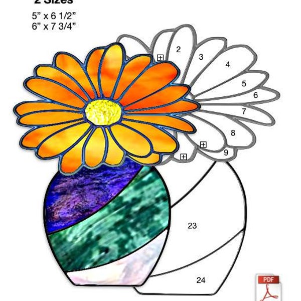 Stained Glass Daisy - Etsy