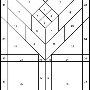 FLW frank Lloyd Wright Window Insert Stained Glass Pattern - Etsy