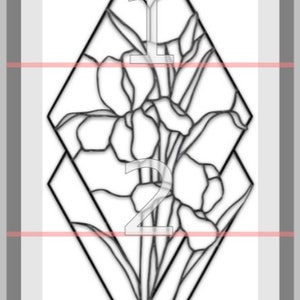 Iris Diamond Stained Glass Pattern - Etsy