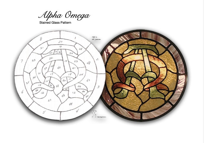 Alpha Omega Stained Glass Pattern - Etsy