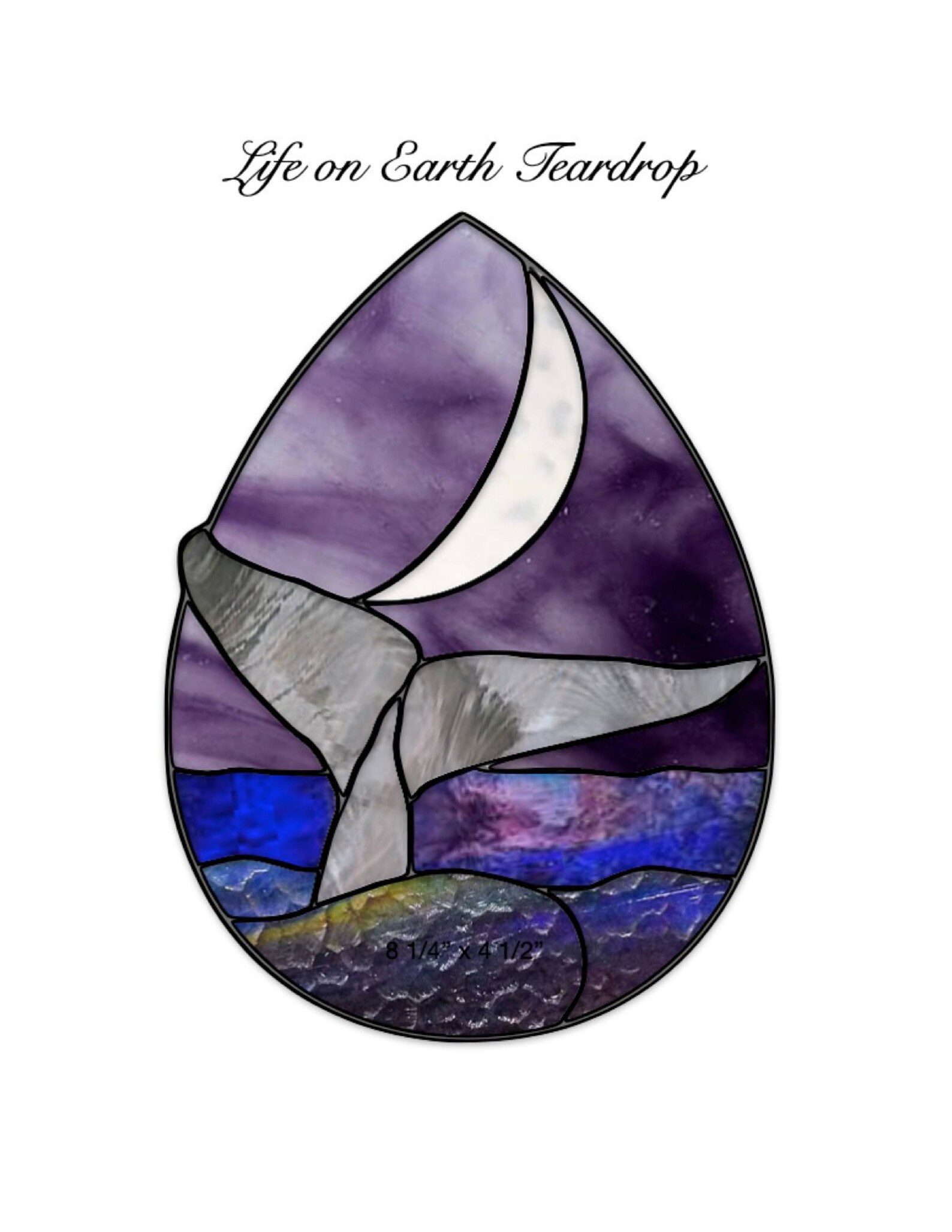 Life on Earth Teardrop Stained Glass Pattern - Etsy