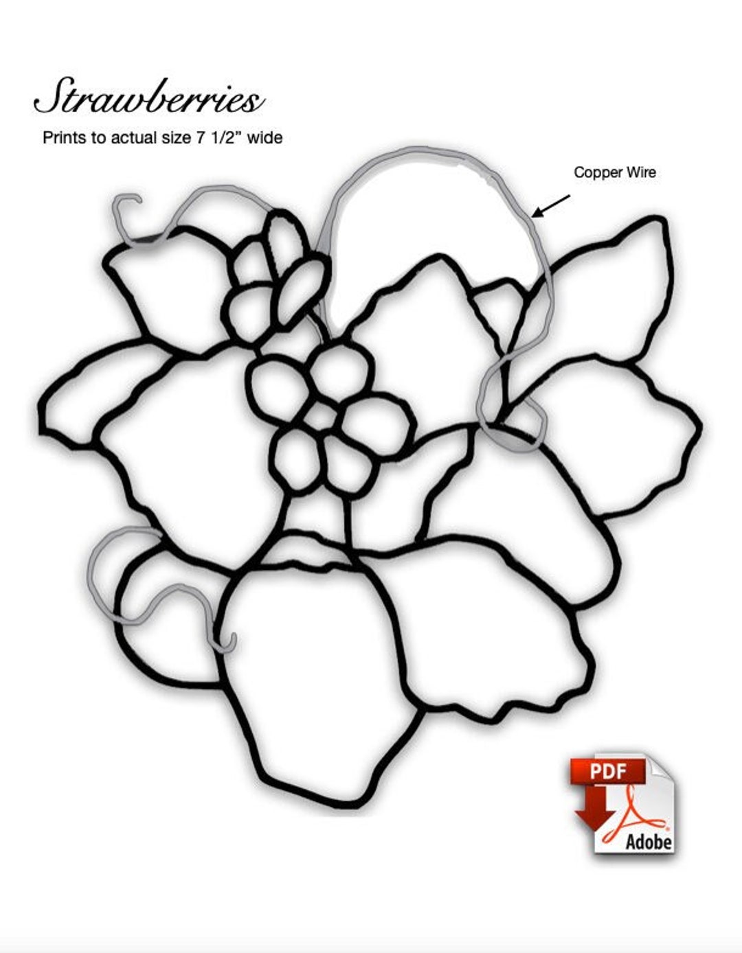 Strawberries Stained Glass Pattern - Etsy