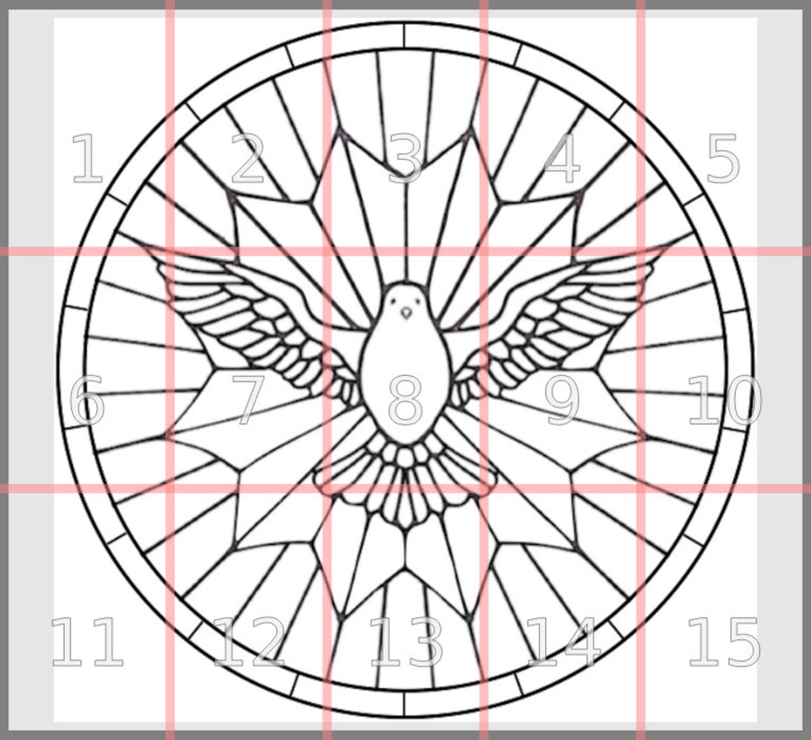 Holy Spirit Stained Glass Pattern PDF Download - Etsy