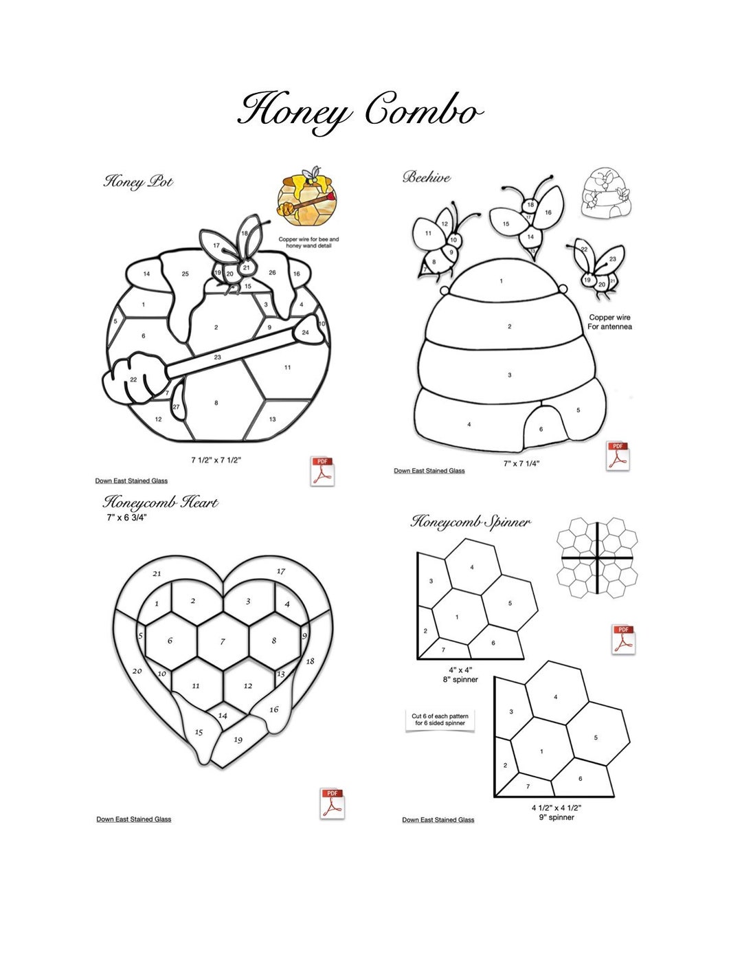 Honey Combo Pattern Pack - Etsy