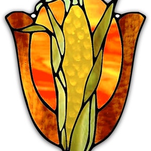 Maize (corn) Thanksgiving Stained Glass Pattern PDF - Etsy