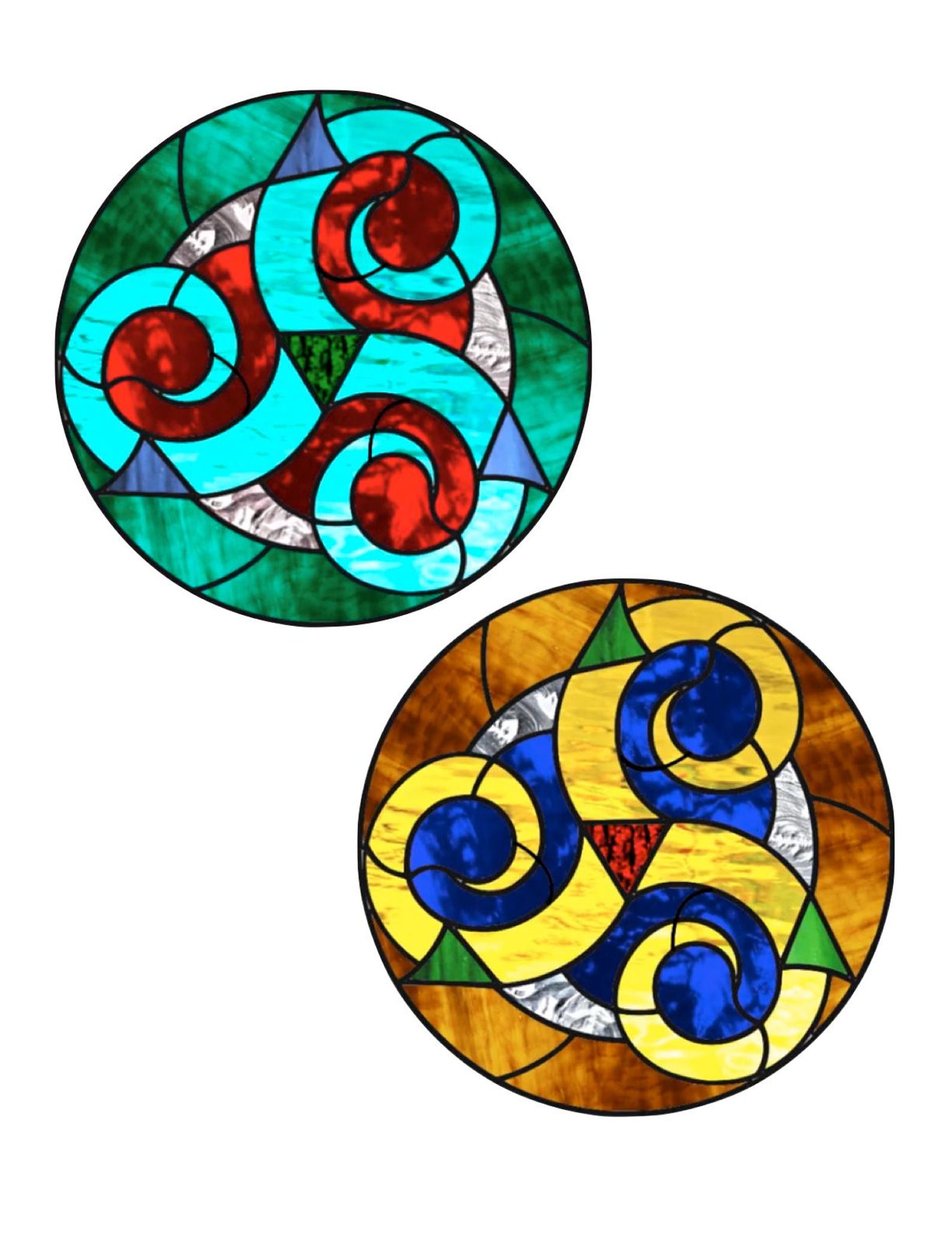 Celtic Water Trefoil Stained Glass Pattern - Etsy