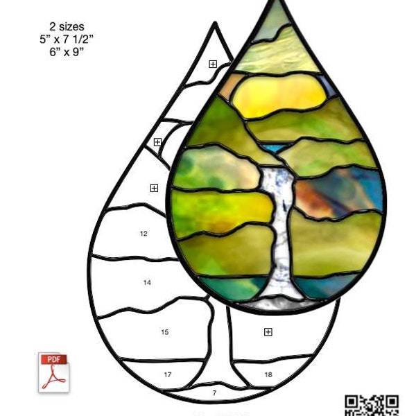 Stained Glass Waterfall Pattern - Etsy