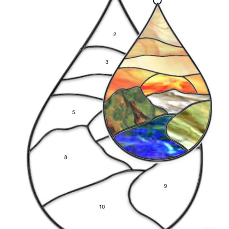 Stain Glass River Scene - Etsy