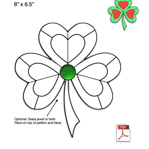 Stain Glass Shamrock - Etsy