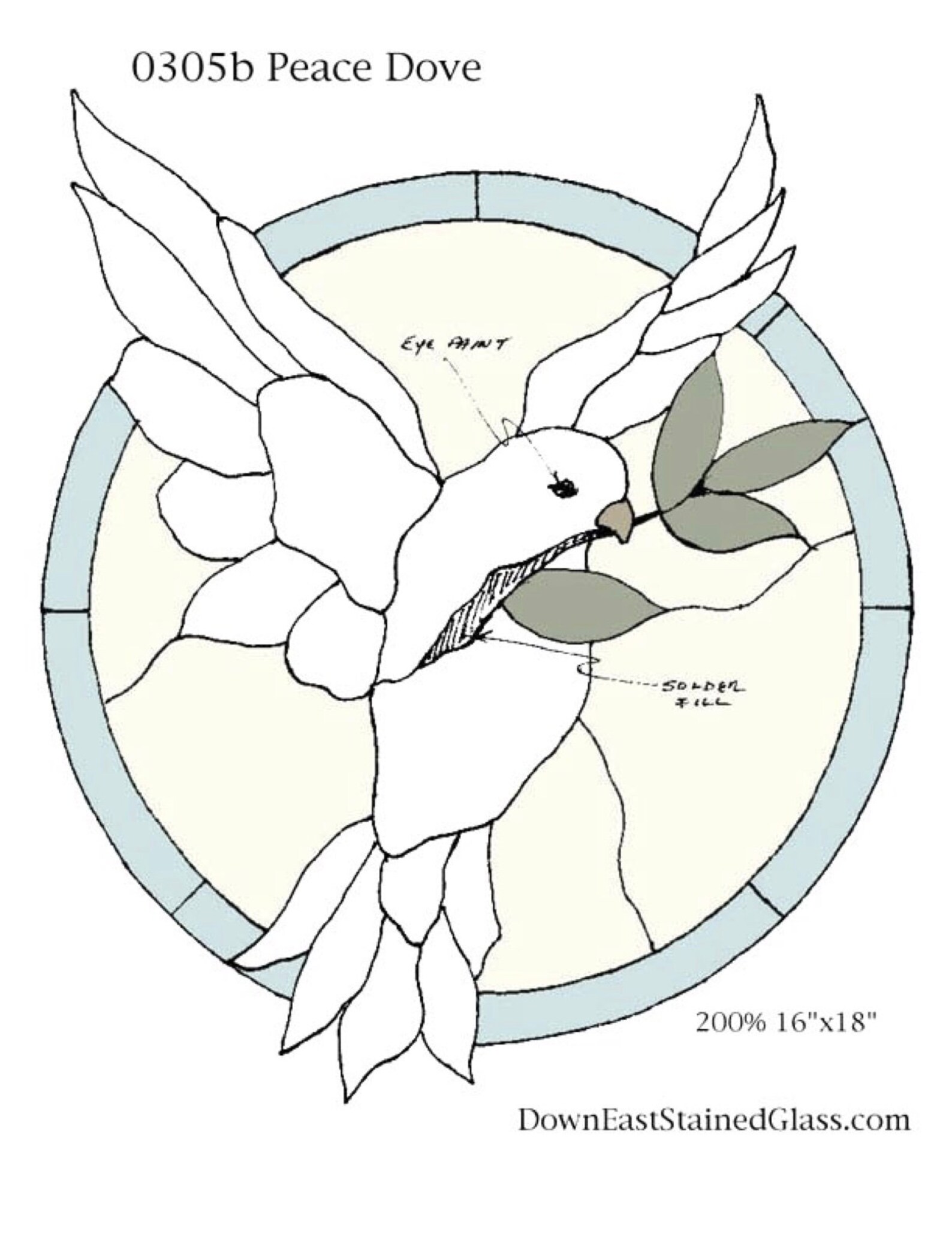 Peace Dove Stained Glass Pattern - Etsy