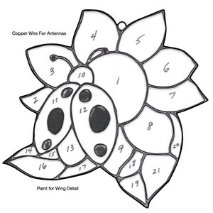 Lady Bug Stained Glass Pattern PDF - Etsy