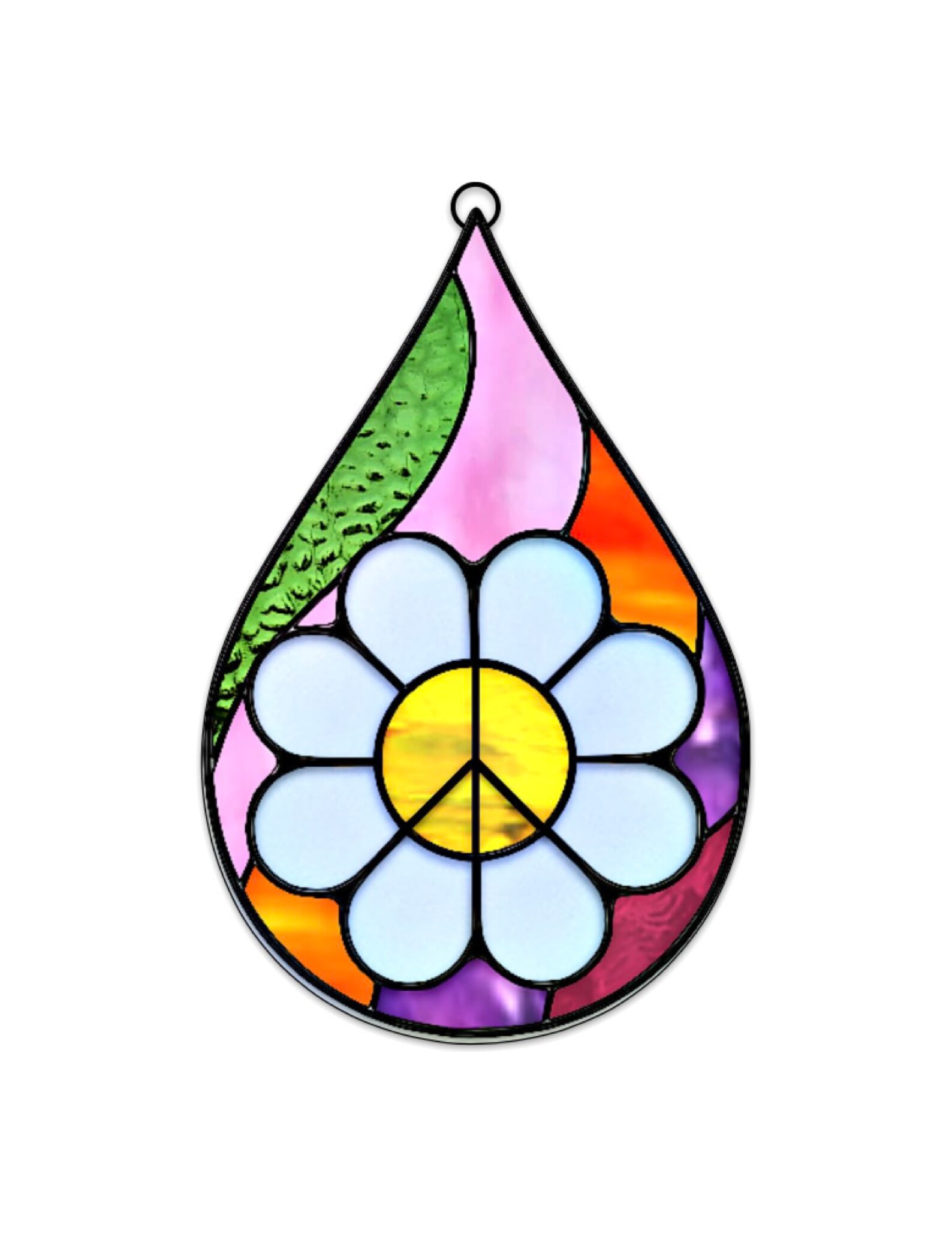 Groovy Teardrop Stained Glass Pattern - Etsy