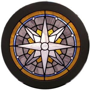 Compass Rose Stained Glass Pattern - Etsy