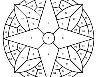 Compass Rose Stained Glass Pattern - Etsy