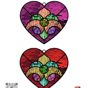 Victorian Heart Stained Glass Pattern - Etsy
