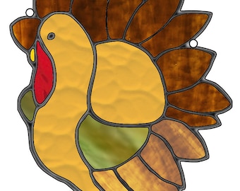 Turkey Digital Stained Glass Pattern Includes Printable Pages and ...