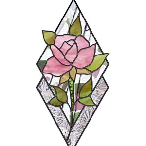 Rose Diamond Stained Glass Pattern - Etsy