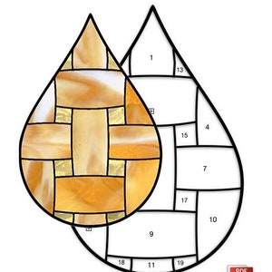 Weave Teardrop Stained Glass Pattern - Etsy