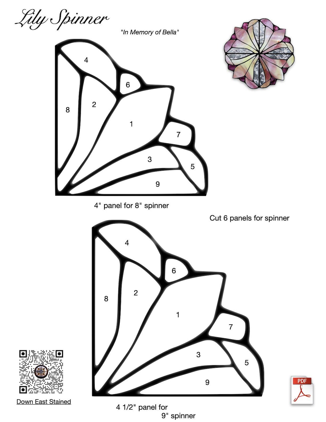 Lily Stained Glass Spinner Pattern - Etsy