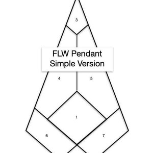 Frank Lloyd Wright Pendant Stained Glass Pattern - Etsy