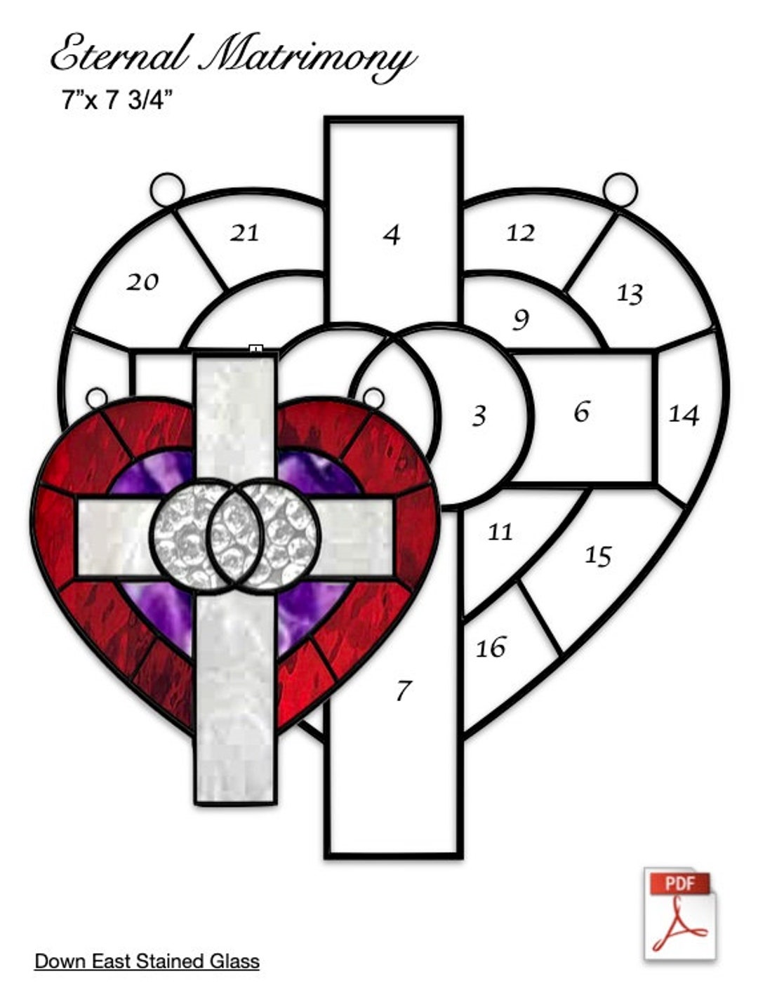 Eternal Matrimony Stained Glass Pattern - Etsy