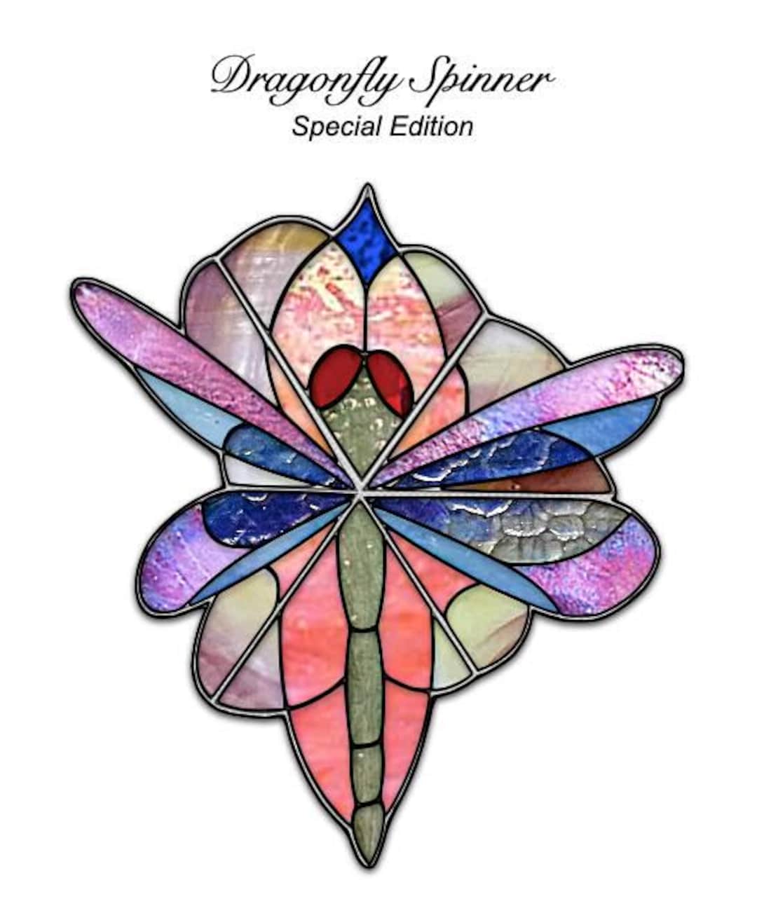 Dragonfly Spinner Special Edition Stained Glass Pattern - Etsy