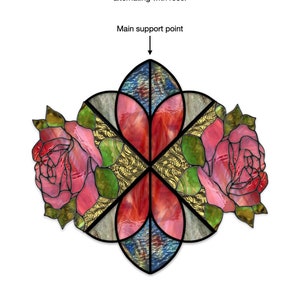 Rose Spinner Stained Glass Pattern - Etsy