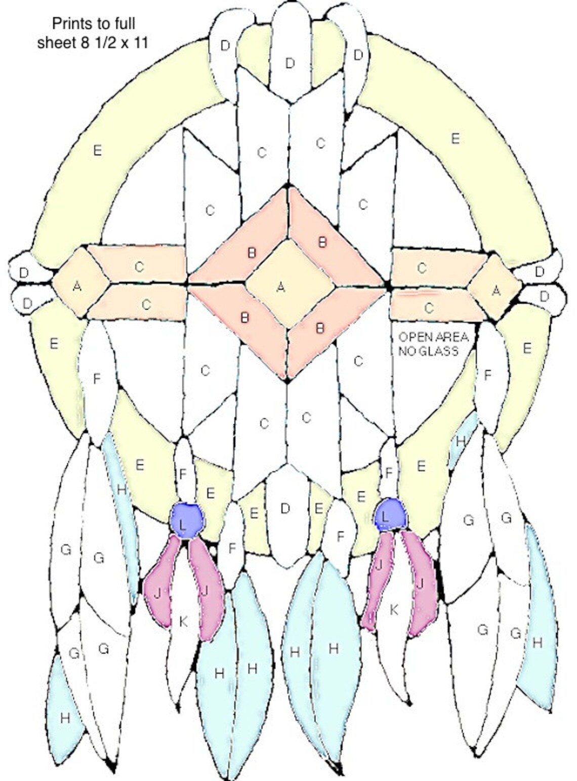 Dream Catcher Stained Glass Pattern | Etsy