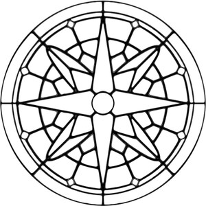 Compass Rose Stained Glass Pattern - Etsy