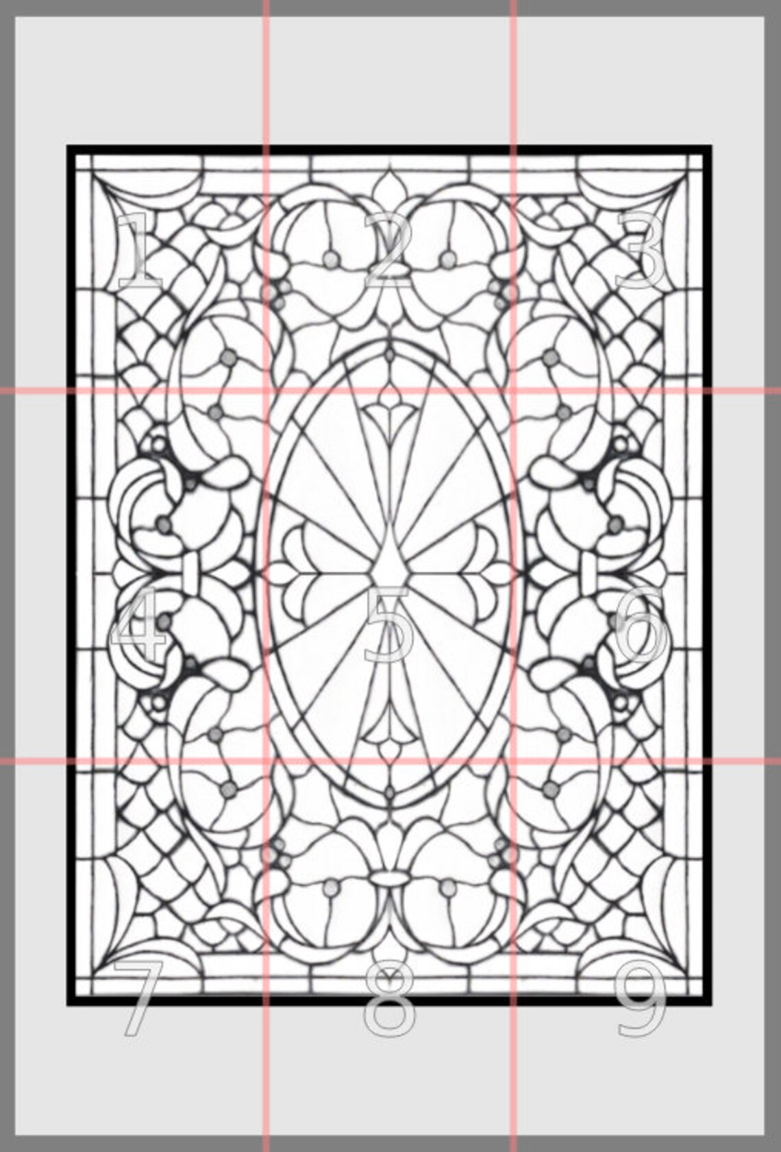 Victorian Ribbon Stained Glass Pattern - Etsy