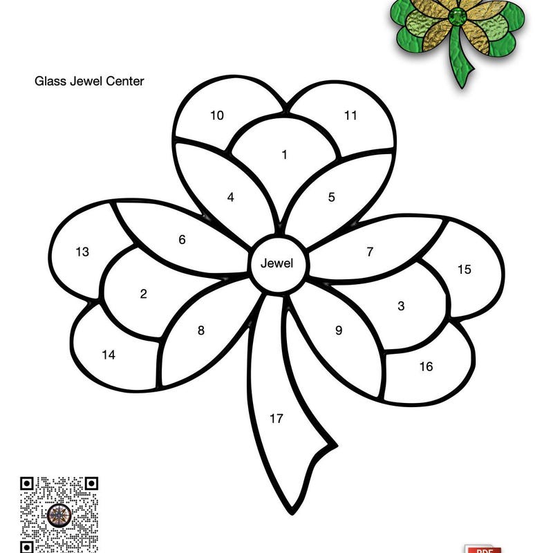 Shamrock Stained Glass Patterns - Etsy