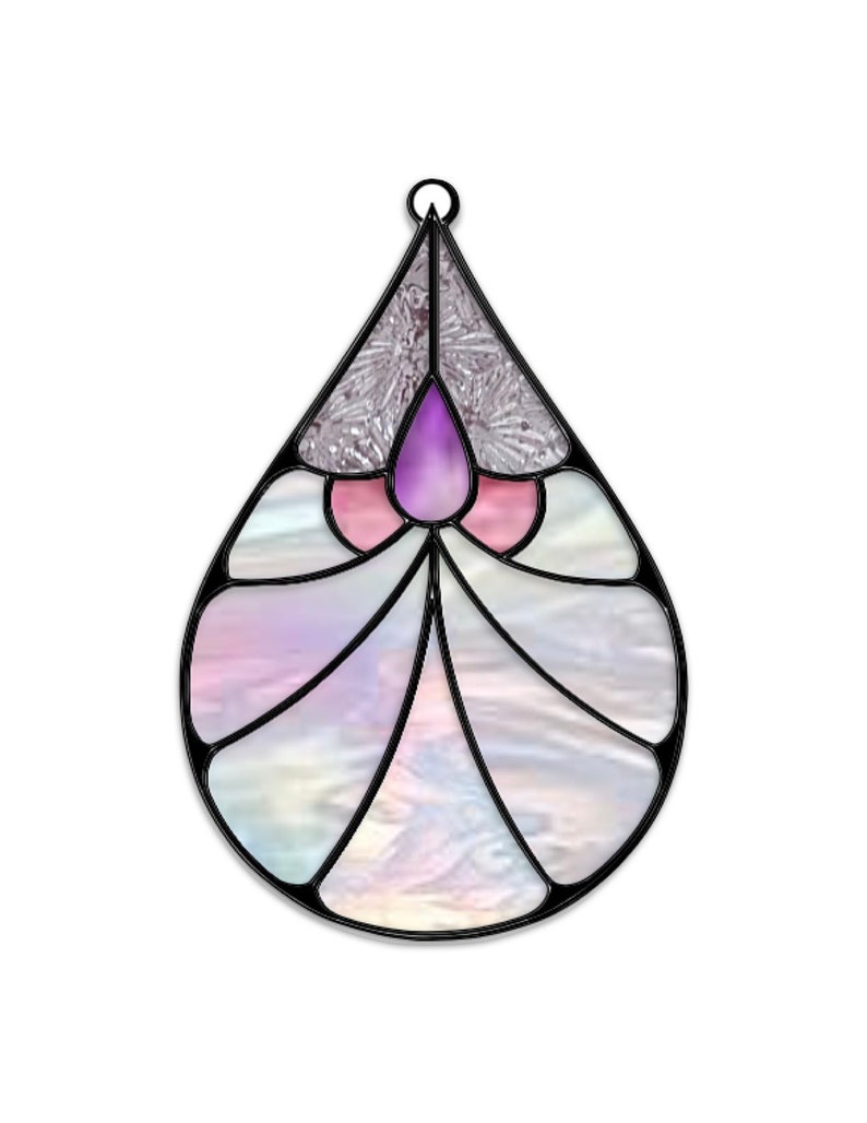 Annabelle Teardrop Stained Glass Pattern - Etsy