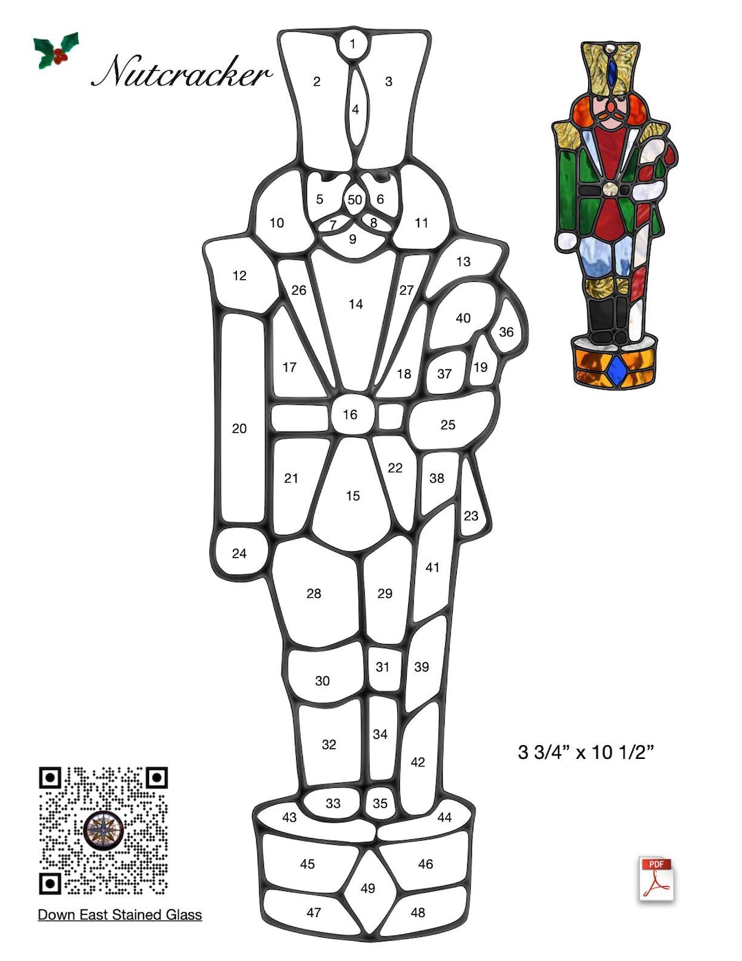 Nutcracker Stained Glass Pattern - Etsy