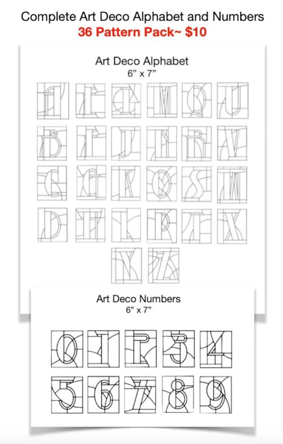 Old Stained Glass Patterns Alphabet