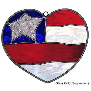 Freedom Heart Stained Glass Pattern - Etsy
