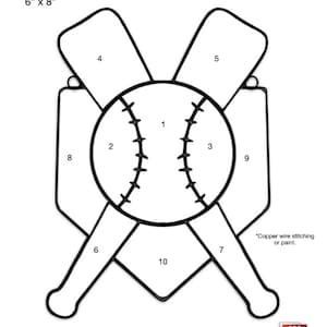 Baseball Stained Glass Pattern PDF - Etsy