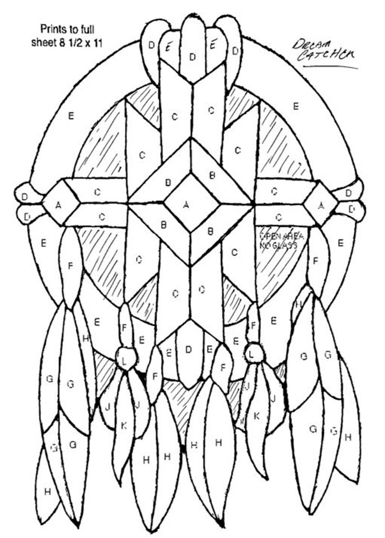 Dream Catcher Stained Glass Pattern | Etsy